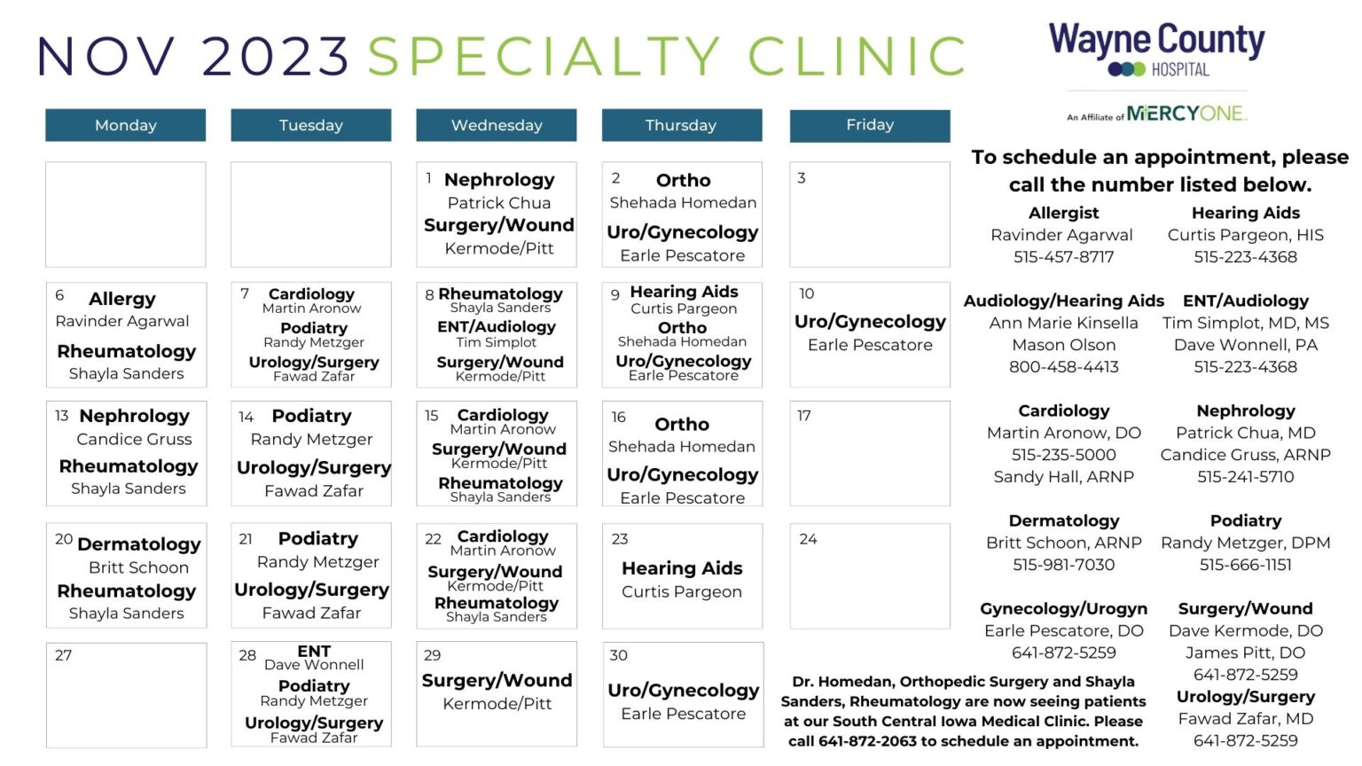 Specialty Clinic - Wayne County Hospital & Clinic System