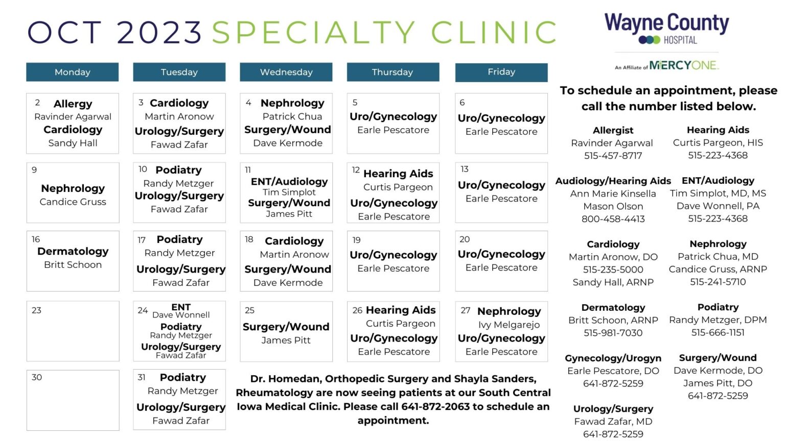 Specialty Clinic - Wayne County Hospital & Clinic System